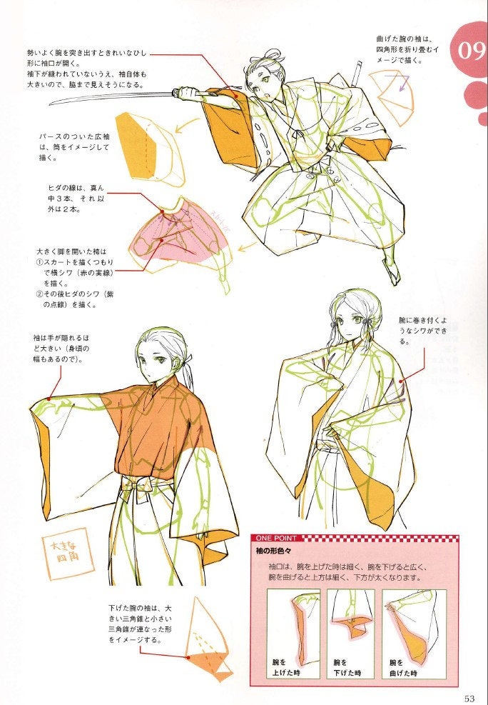 How to Draw Manga/anime Style Manga Anime Kimonos - Etsy