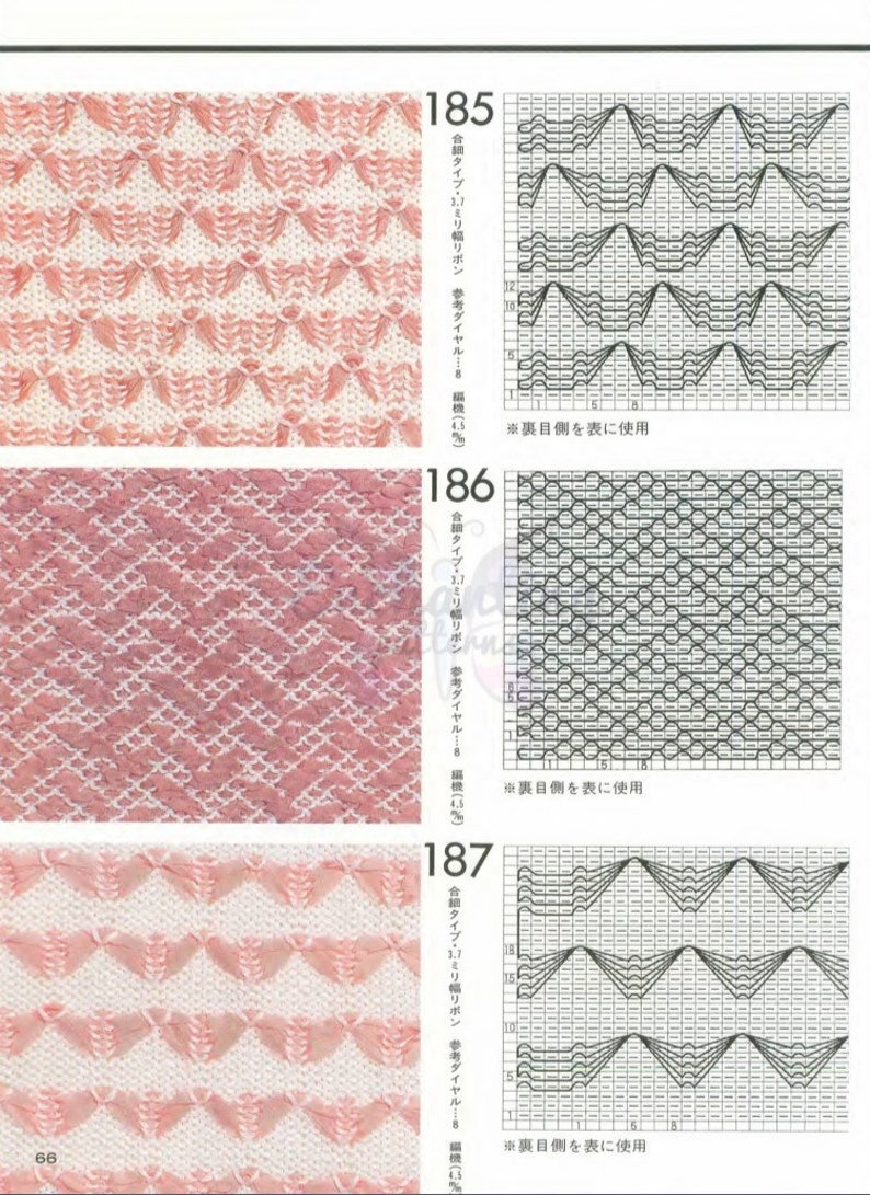 Machine Knitting Stitch Patterns Japanese Knitting Pattern Ebook Spring & Summer Colours PDF ...