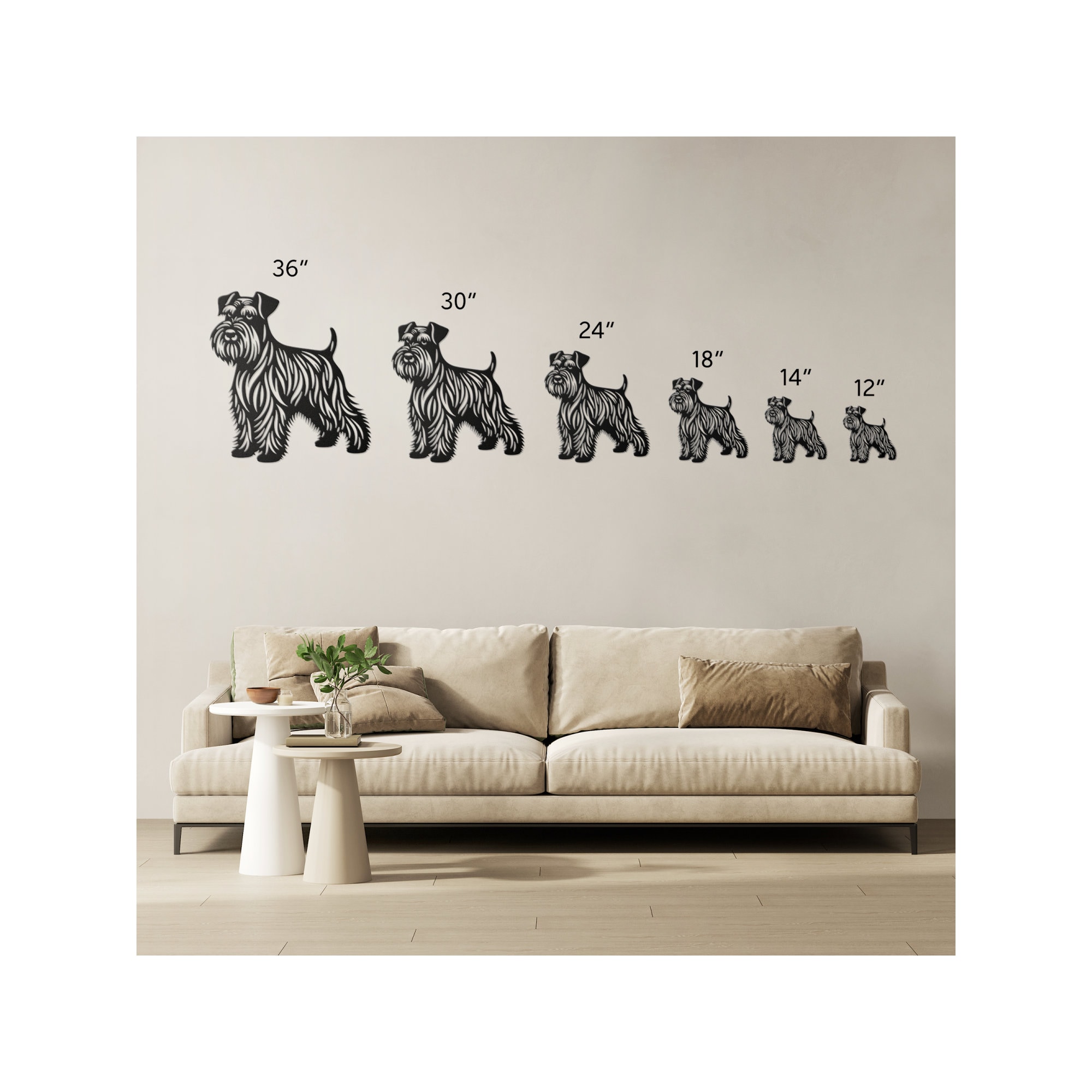 Miniature Schnauzer Metal Wall Art, Miniature Schnauzer Decor, Dog ...