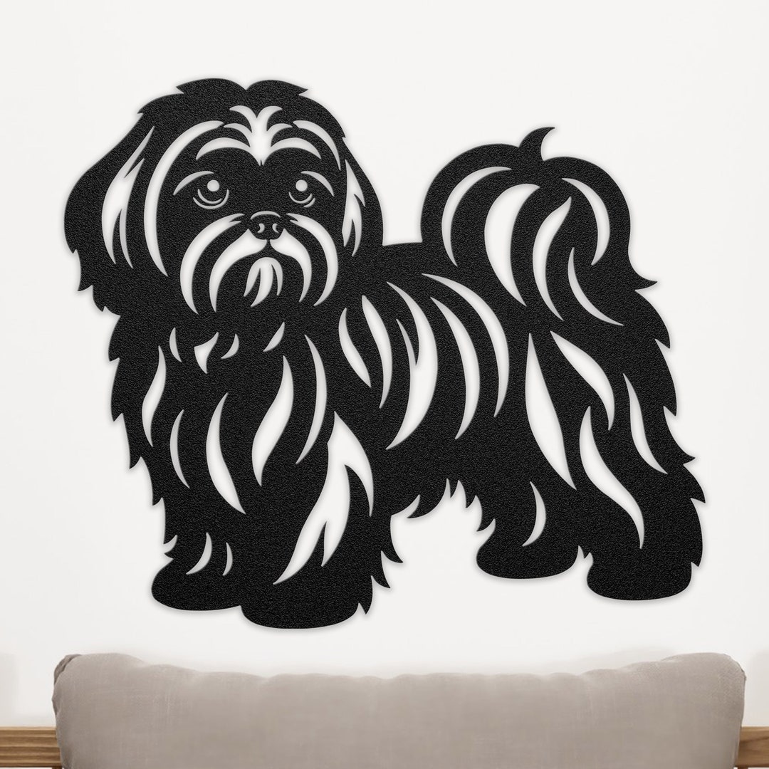 Shih Tzu Metal Wall Art, Shih Tzu Owner Gift, Shih Tzu Decor Gift, Dog ...