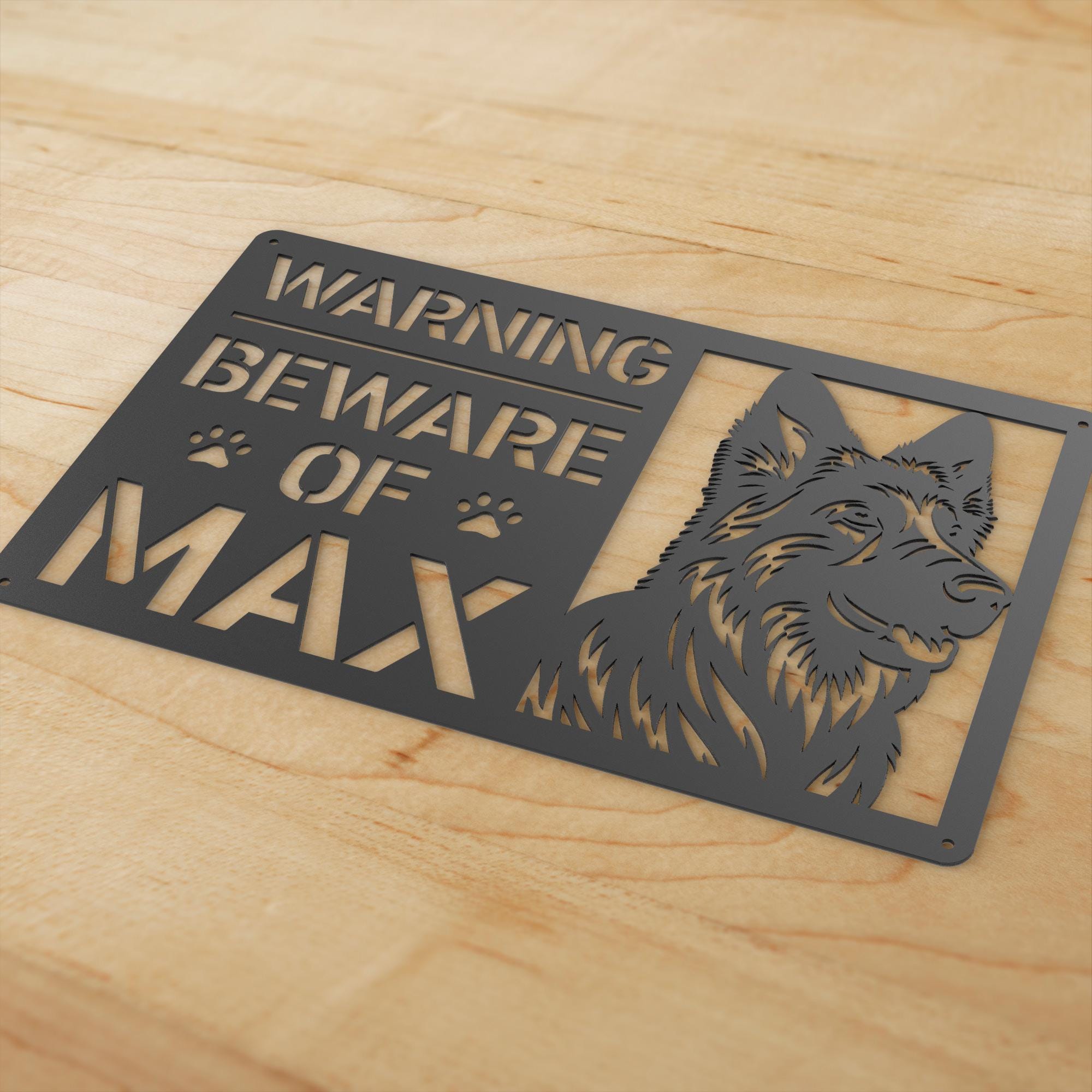 Custom German Shepherd Warning Sign, Custom Beware of Dog Sign ...