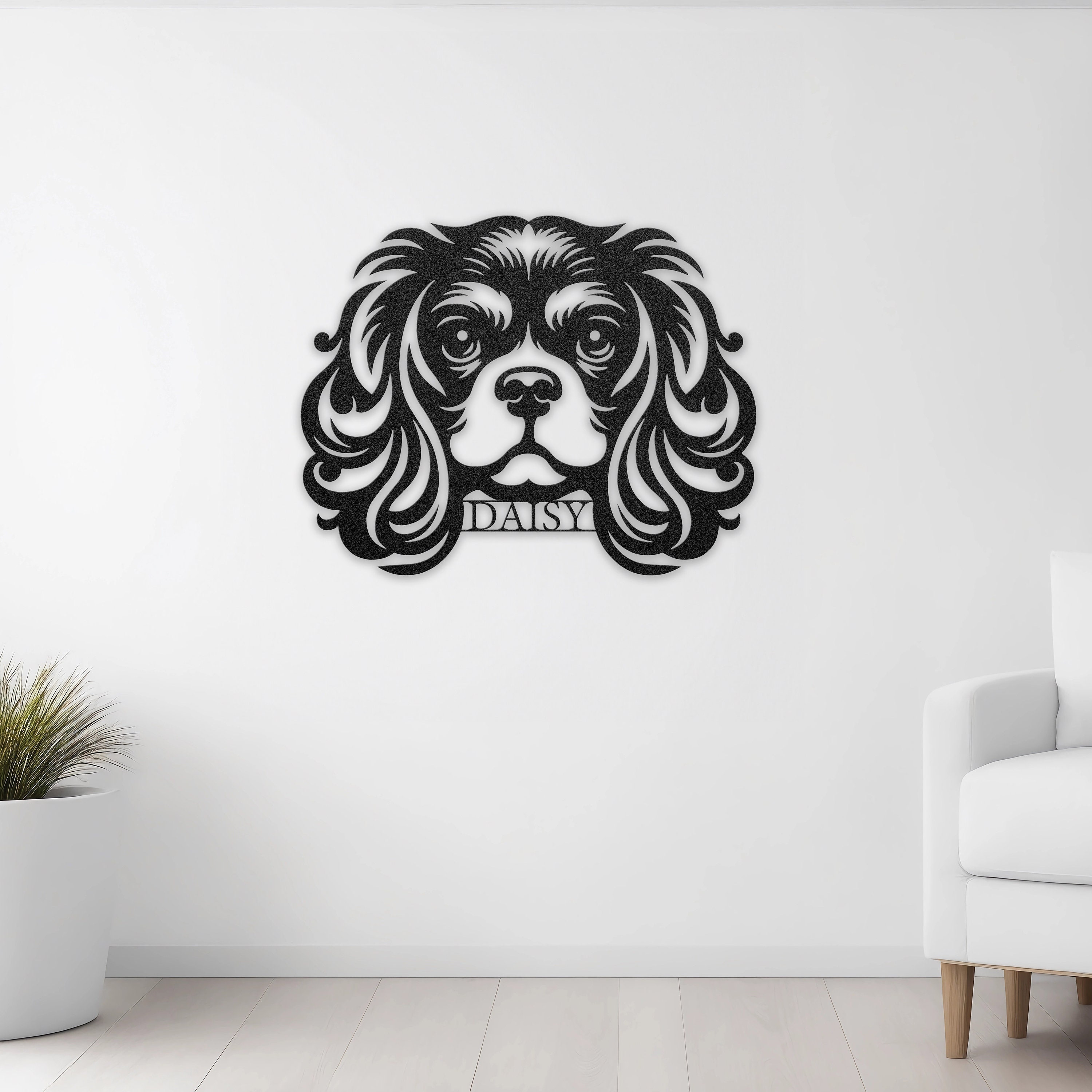 Cavalier King Charles Spaniel Metal Wall Art, Custom Cavalier Metal ...