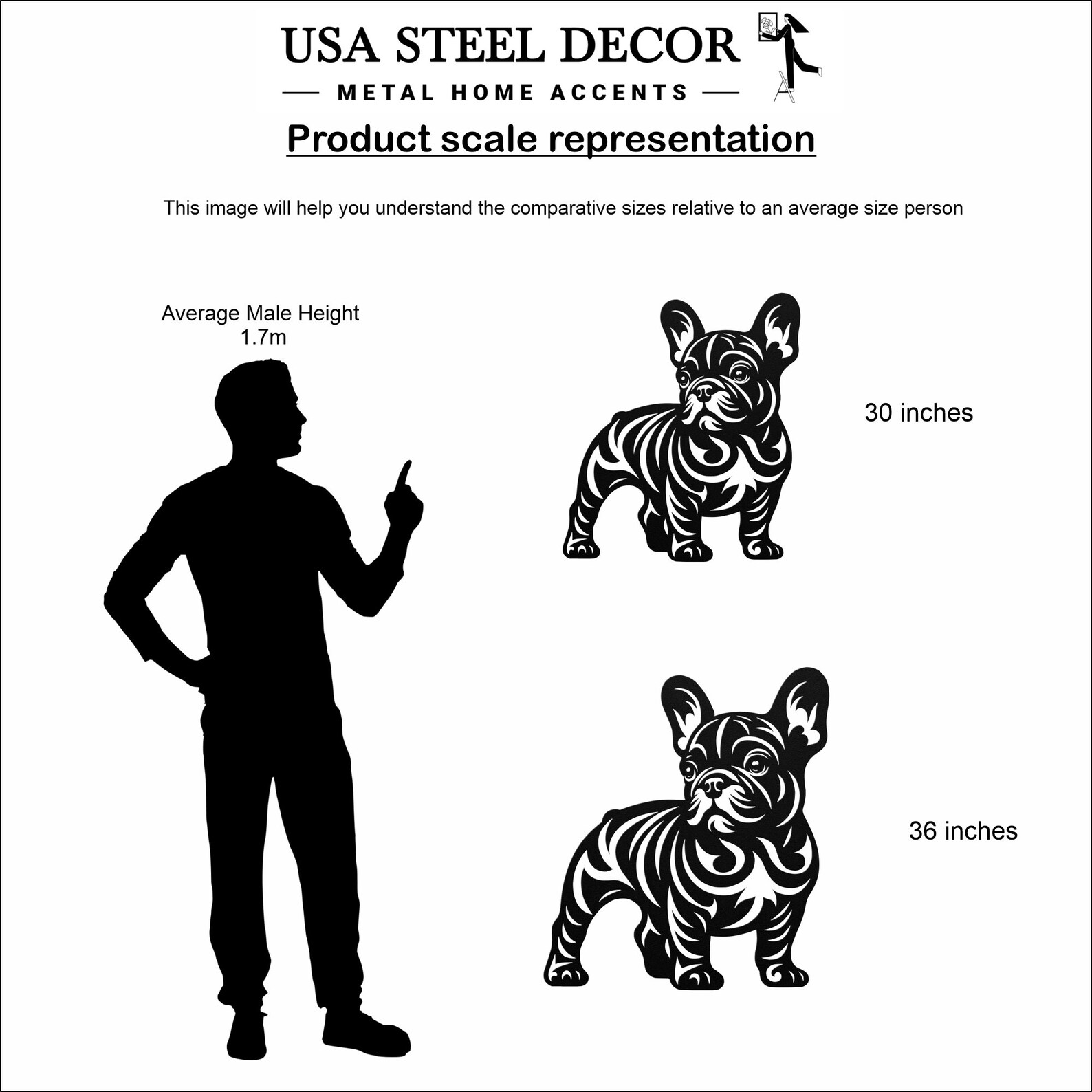 French Bulldog Metal Wall Art, Pet Lover Home Decor, French Bulldog ...