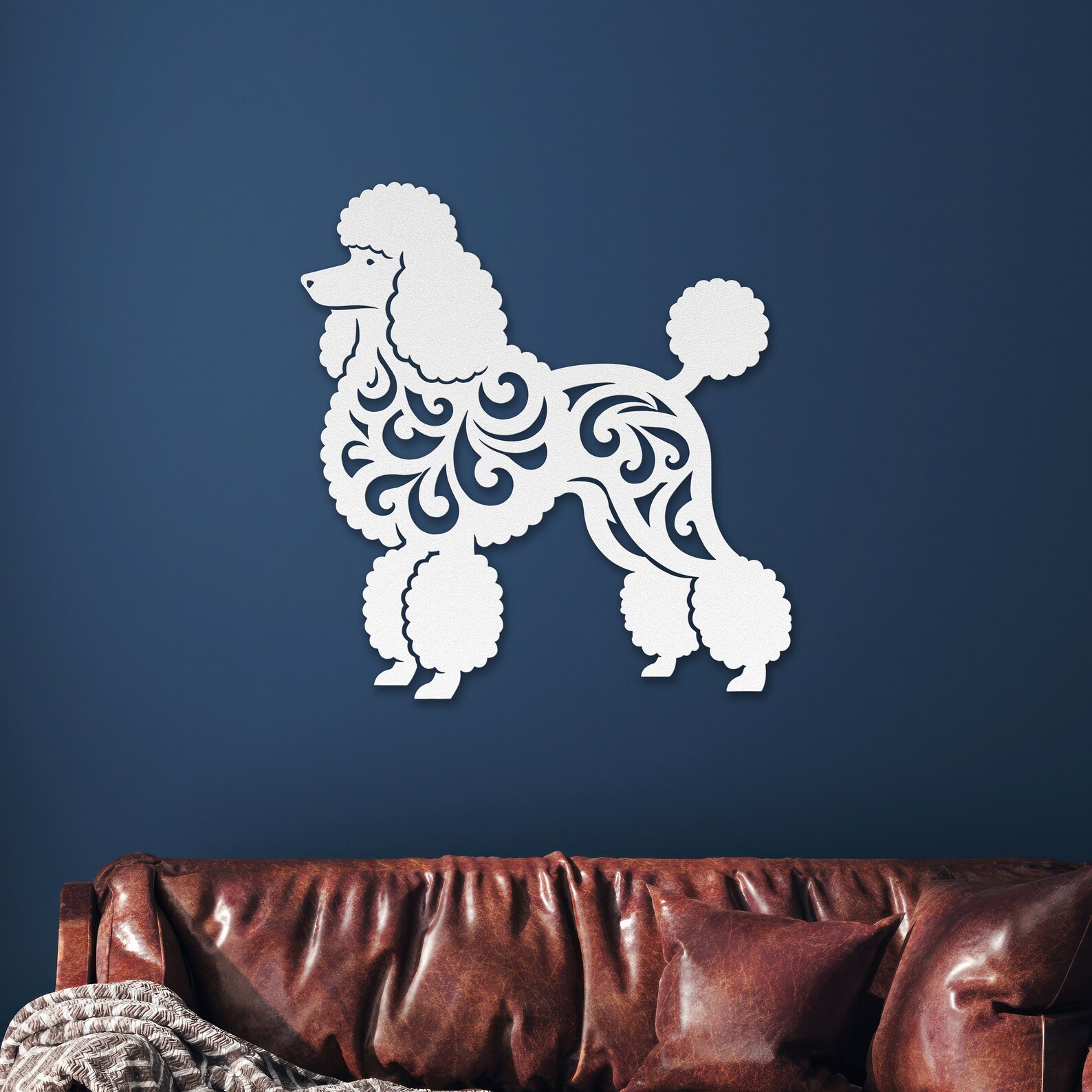 Poodle Metal Wall Art, Dog Themed Home Decor, Poodle Metal Sculpture ...