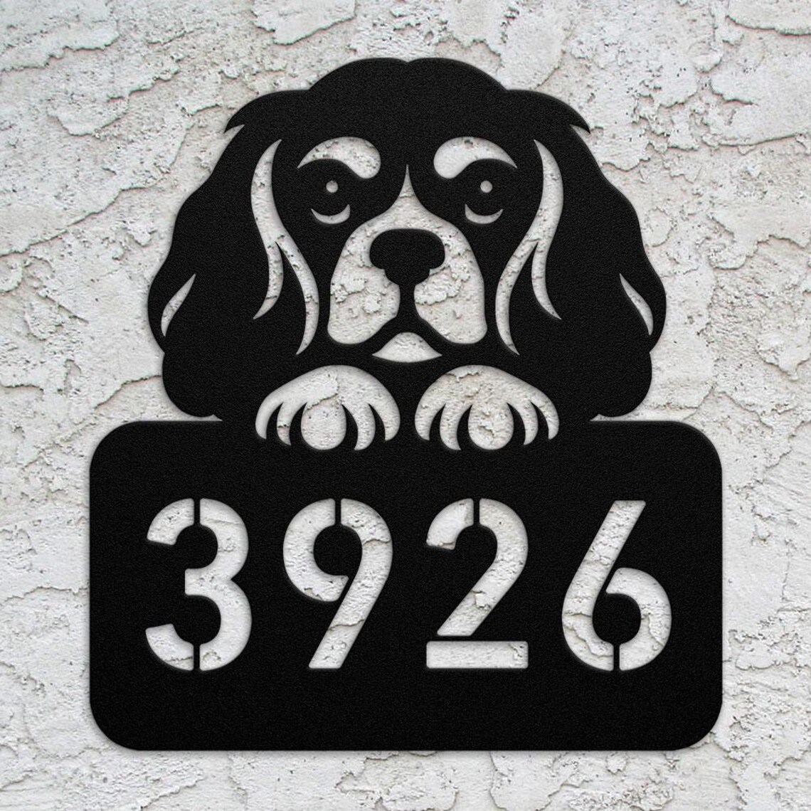 Personalized Cavalier Spaniel Address Sign, Cavalier Spaniel Decor ...