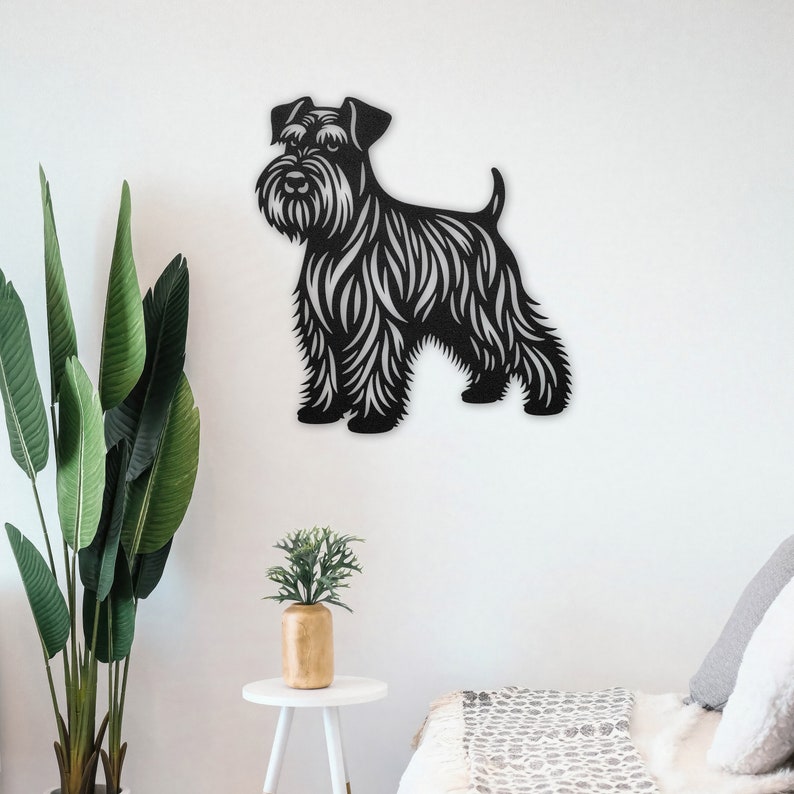 Miniature Schnauzer Metal Wall Art, Miniature Schnauzer Decor, Dog ...