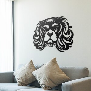 Cavalier King Charles Spaniel Metal Wall Art, Custom Cavalier Metal ...