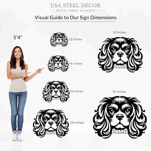 Cavalier King Charles Spaniel Metal Wall Art, Custom Cavalier Metal ...