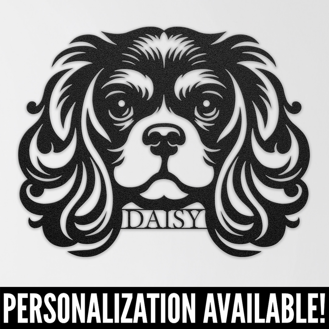 Cavalier King Charles Spaniel Metal Wall Art, Custom Cavalier Metal ...