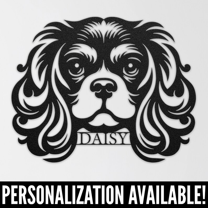 Cavalier King Charles Spaniel Metal Wall Art, Custom Cavalier Metal ...