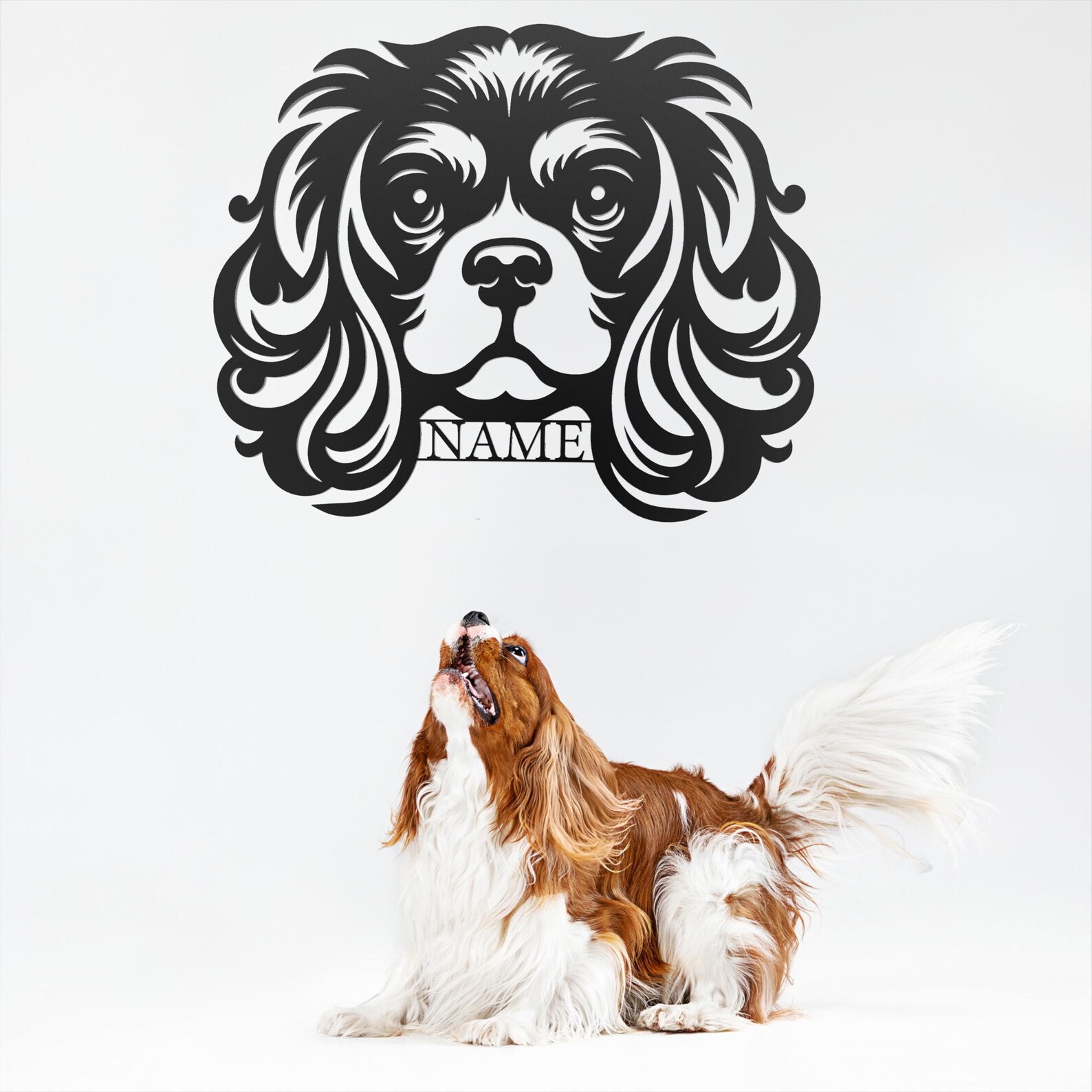 Cavalier King Charles Spaniel Metal Wall Art, Custom Cavalier Metal ...
