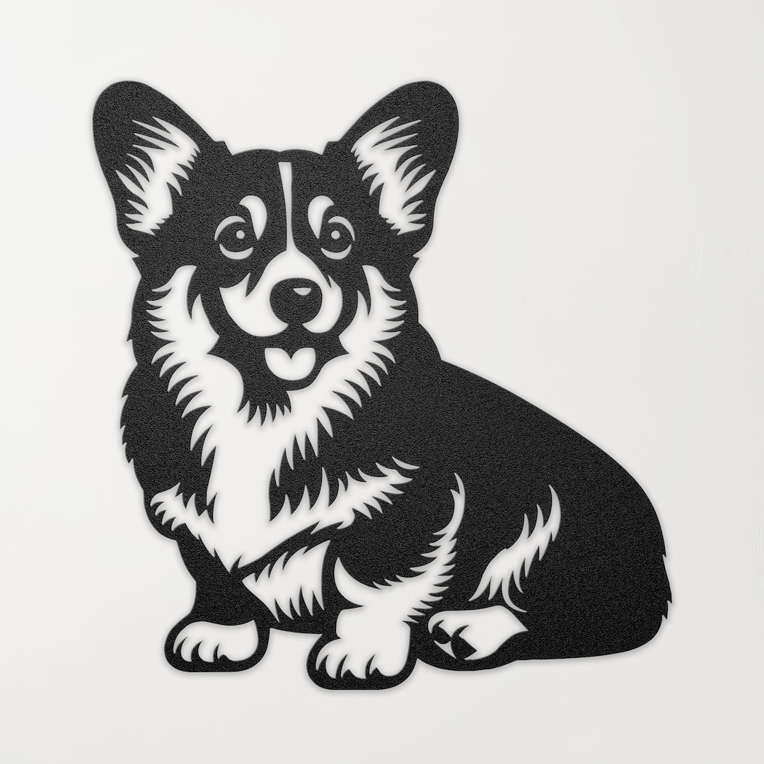 Pembroke Welsh Corgi Metal Wall Art, Dog Metal Wall Art, Corgi Owner ...
