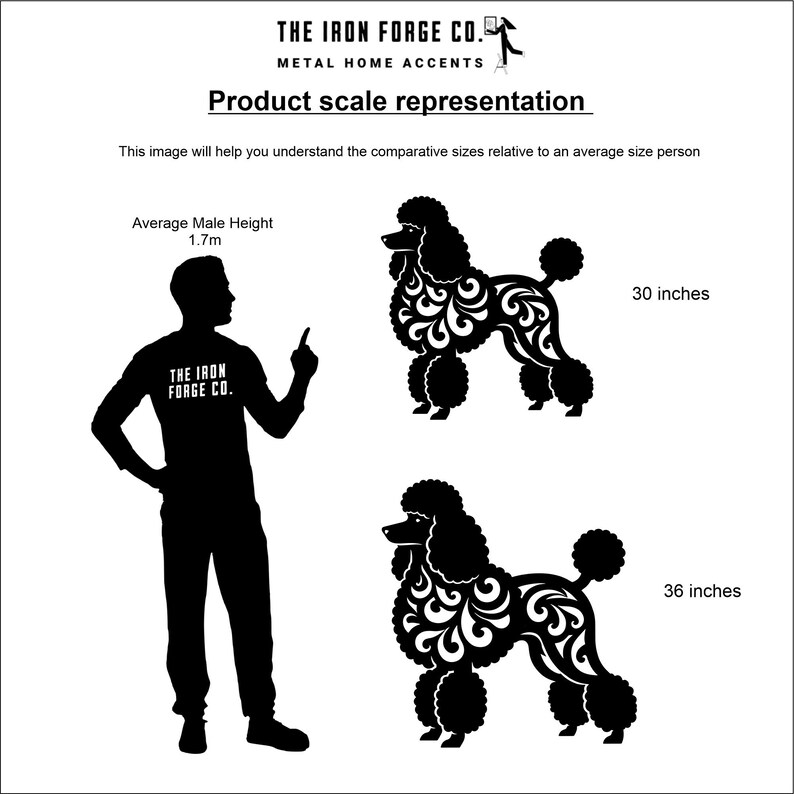Poodle Metal Wall Art, Dog Themed Home Decor, Poodle Metal Sculpture ...
