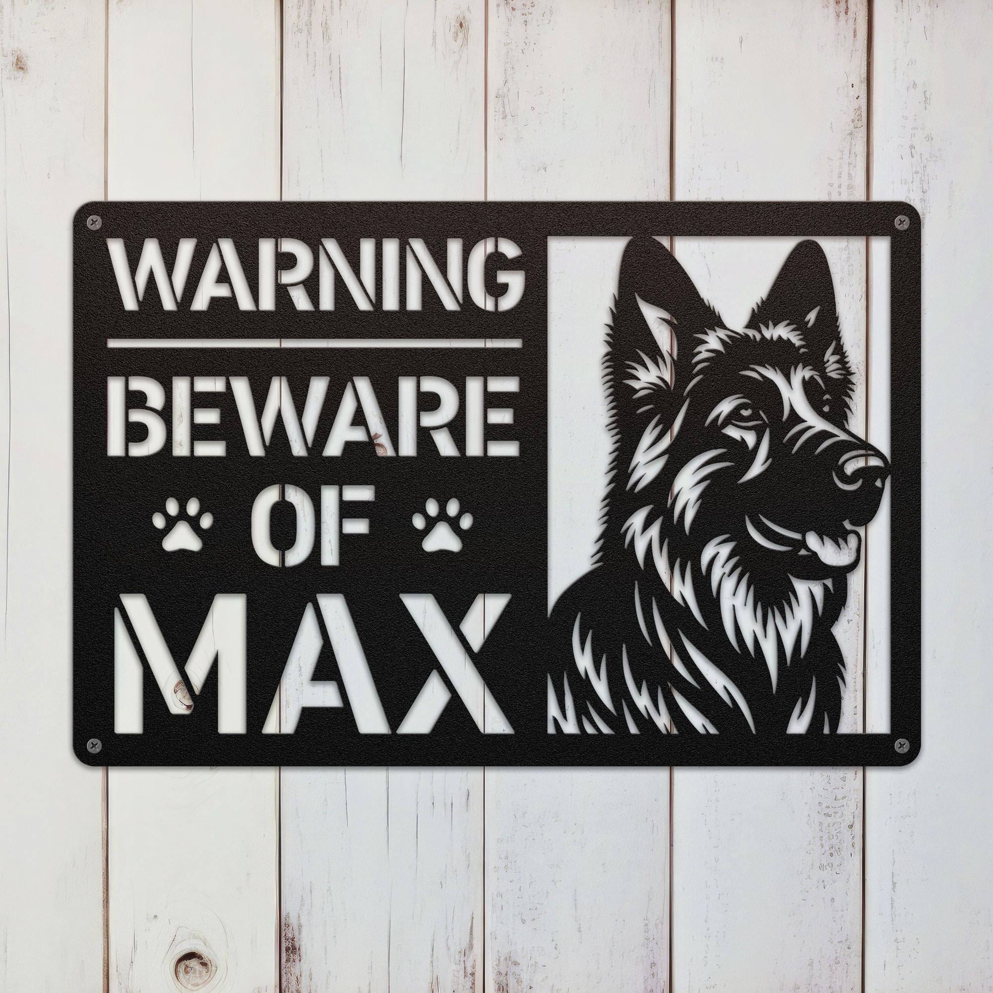 Custom German Shepherd Warning Sign, Custom Beware of Dog Sign ...