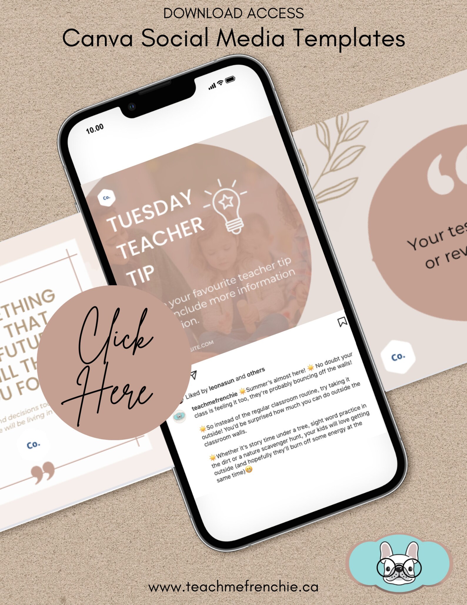 EDITABLE CANVA Social Media Templates for TEACHERS | Template for ...