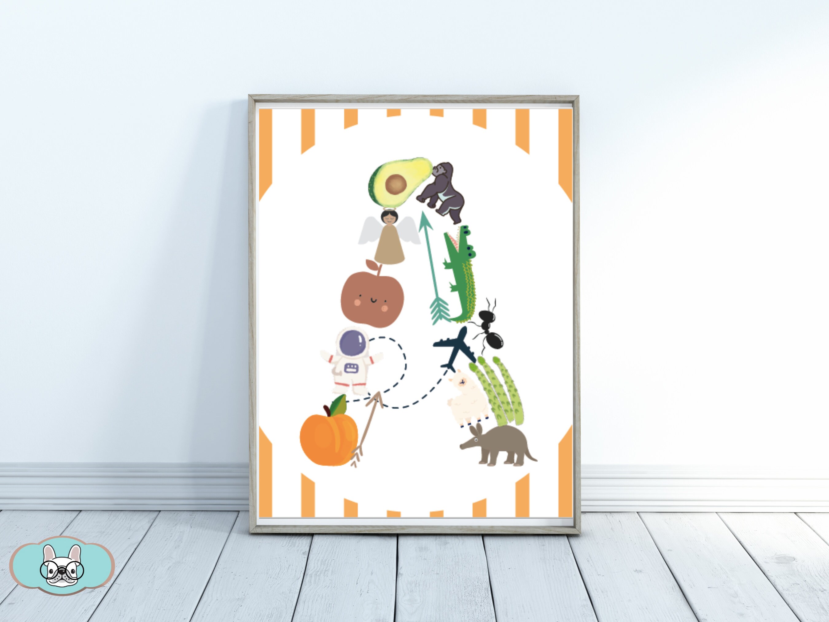 PRINTABLE Alphabet Cards Letter Posters Kid's Room - Etsy