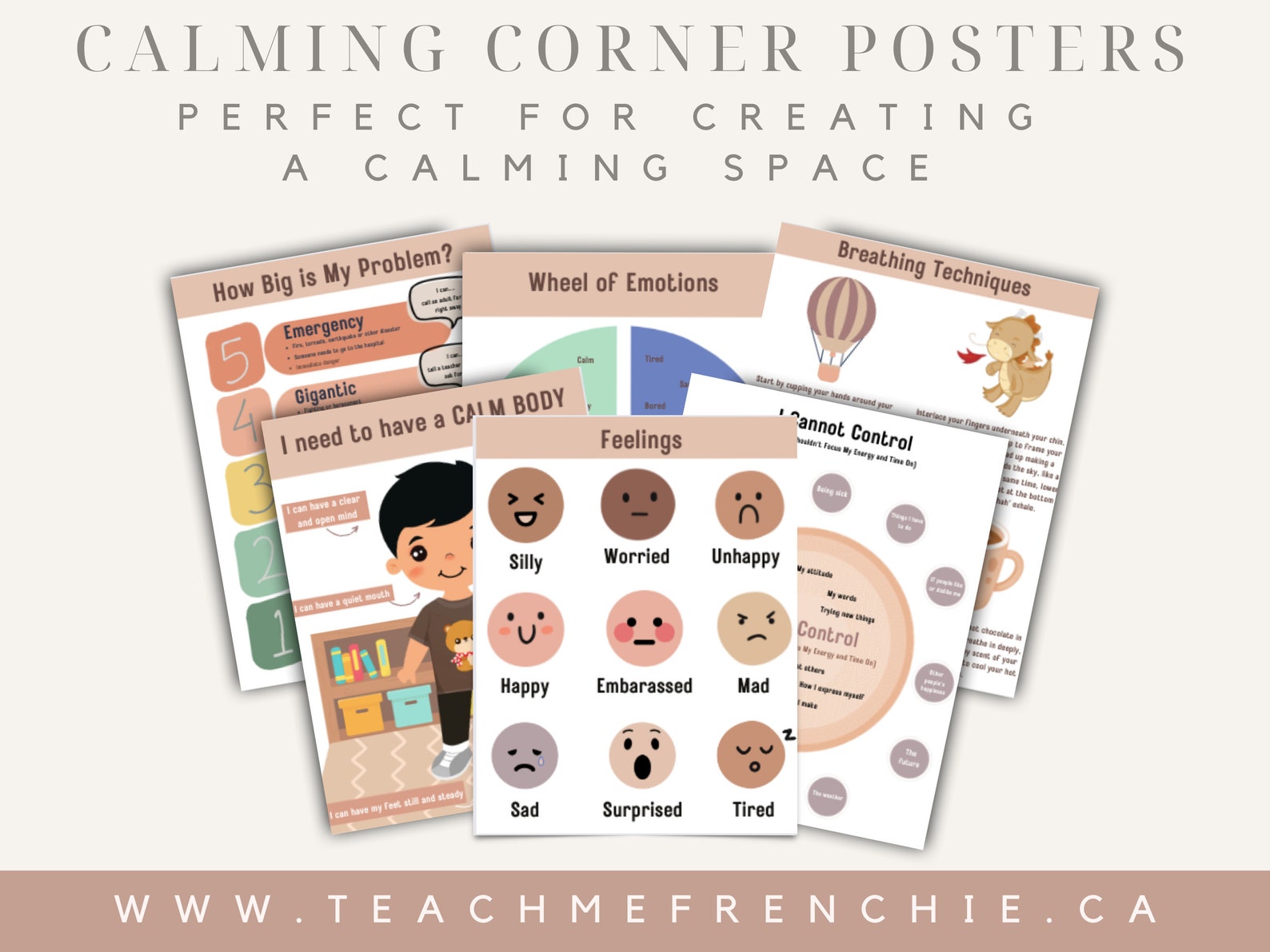 PRINTABLE Calming Corner Posters Calming Strategies Printables ...