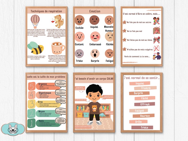 PRINTABLE | French Calming Corner Posters | Classroom Posters | Self ...