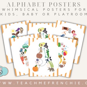 PRINTABLE | Alphabet Cards | Letter Posters | Kid's Room Decor | Wall ...