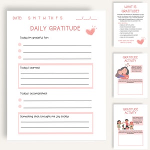 PRINTABLE Gratitude Journal for Kids | Journal for Kids | Daily Kids ...