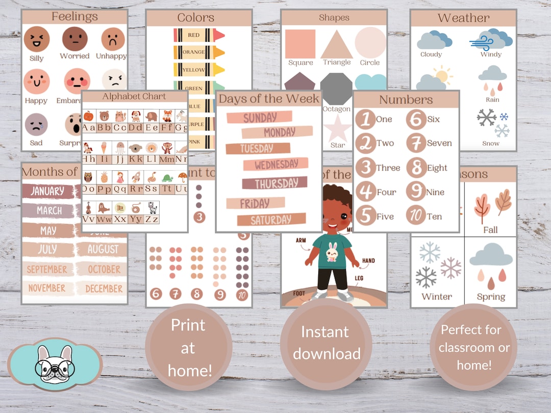 PRINTABLE Educational Posters for Classroom Preschool - Etsy