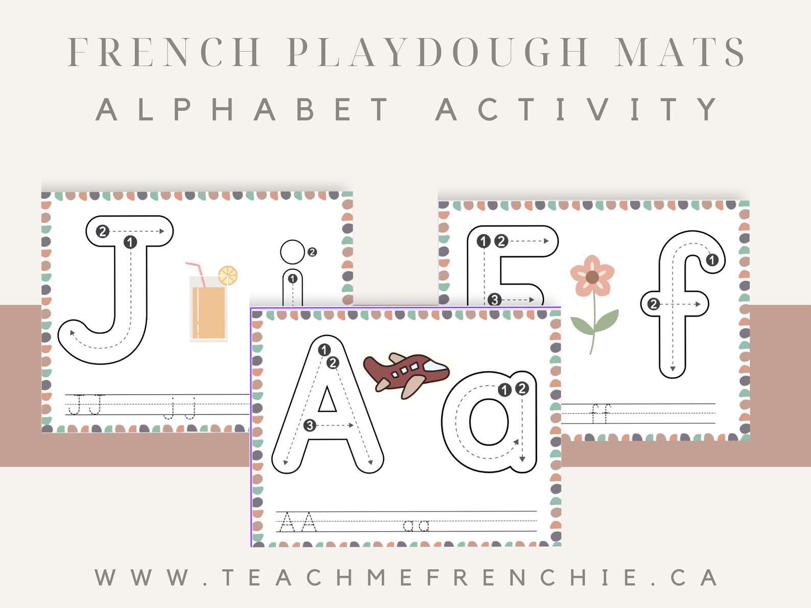 FRENCH Playdough Mats | Activity Mats | Preschool, Homeschool, Early ...