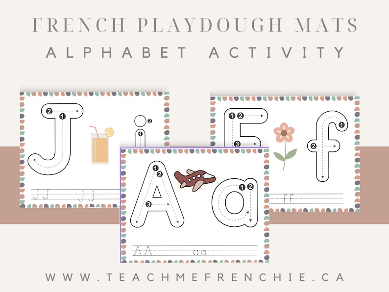 FRENCH Playdough Mats | Activity Mats | Preschool, Homeschool, Early ...