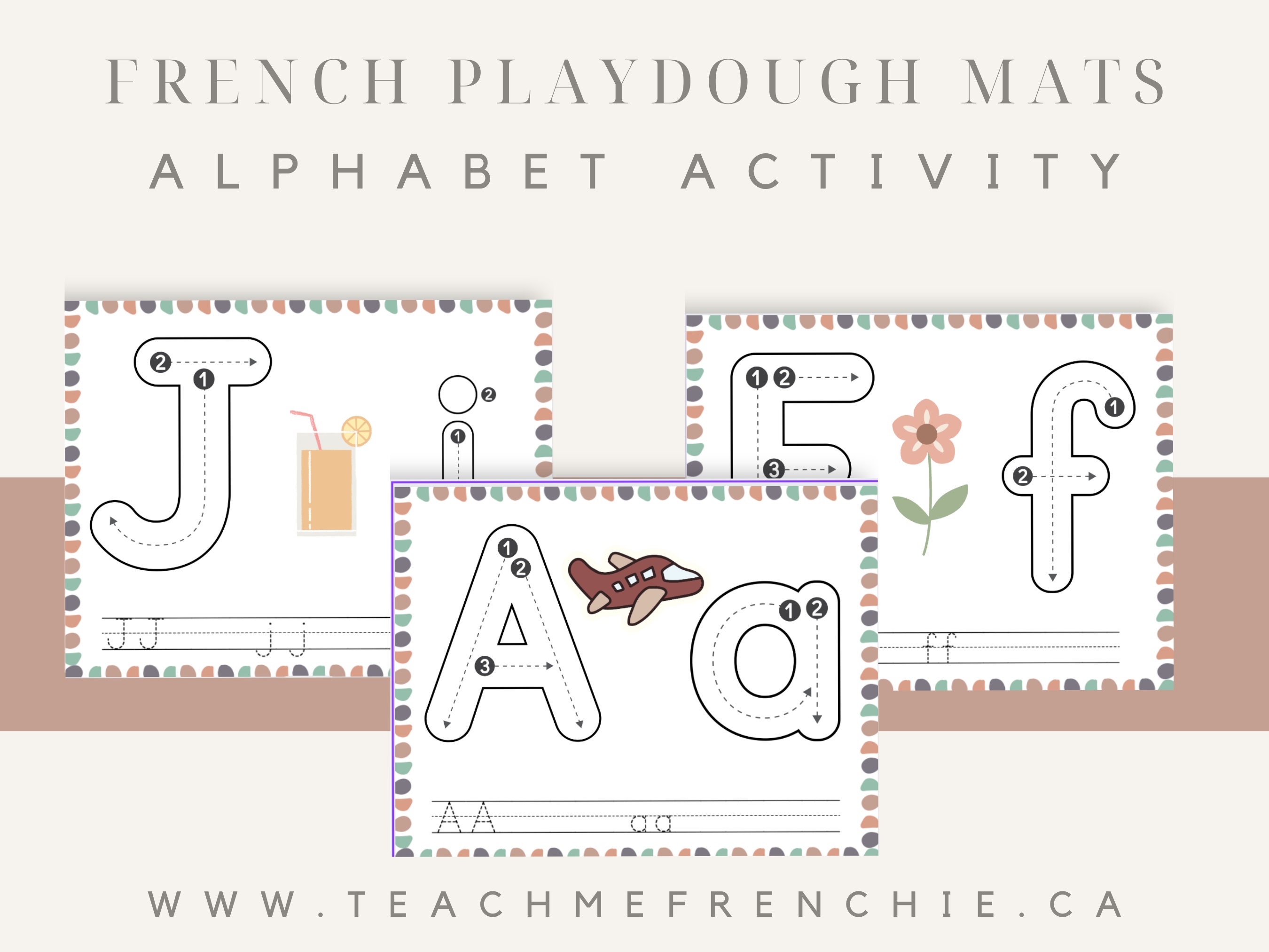 FRENCH Playdough Mats | Activity Mats | Preschool, Homeschool, Early ...
