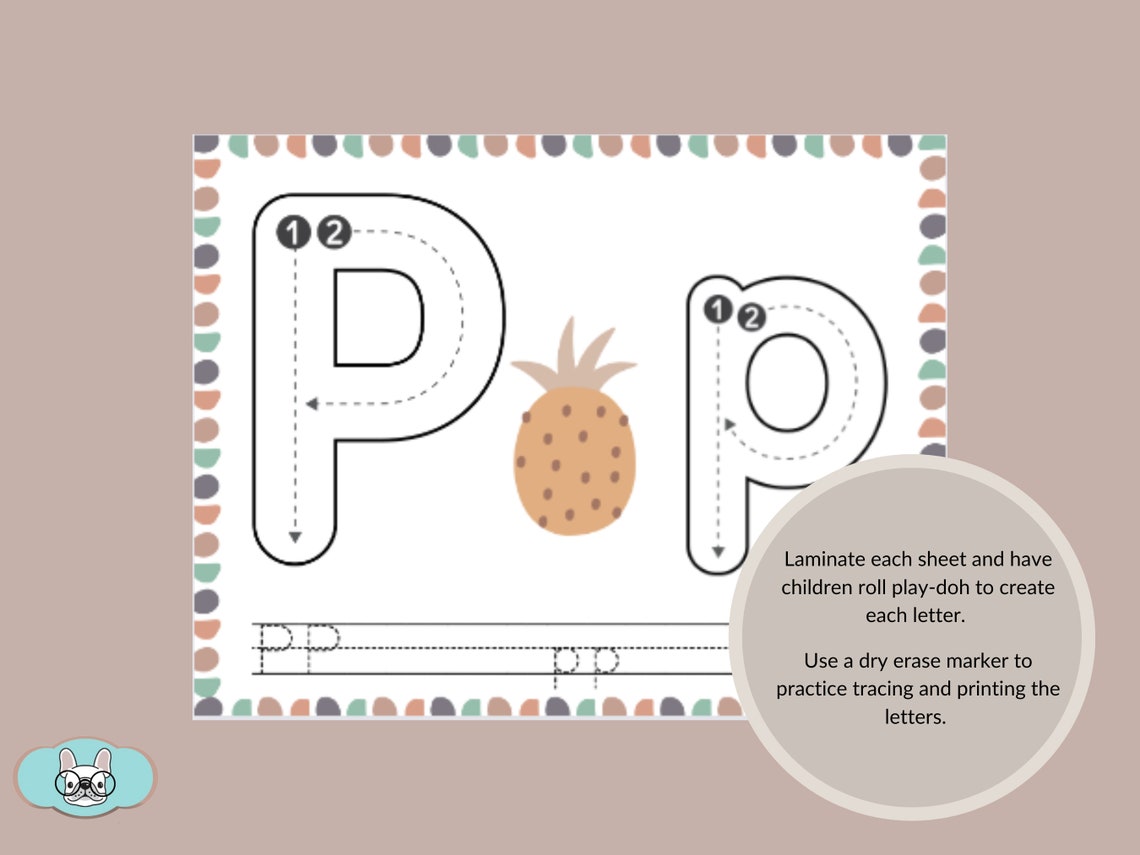 PRINTABLE Alphabet Playdough Mats | Activity Mats | Preschool ...