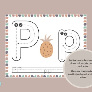 PRINTABLE Alphabet Playdough Mats | Activity Mats | Preschool ...