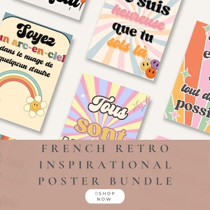 PRINTABLE FRENCH Wall Art | Retro FRENCH Classroom Inspiration Poster ...