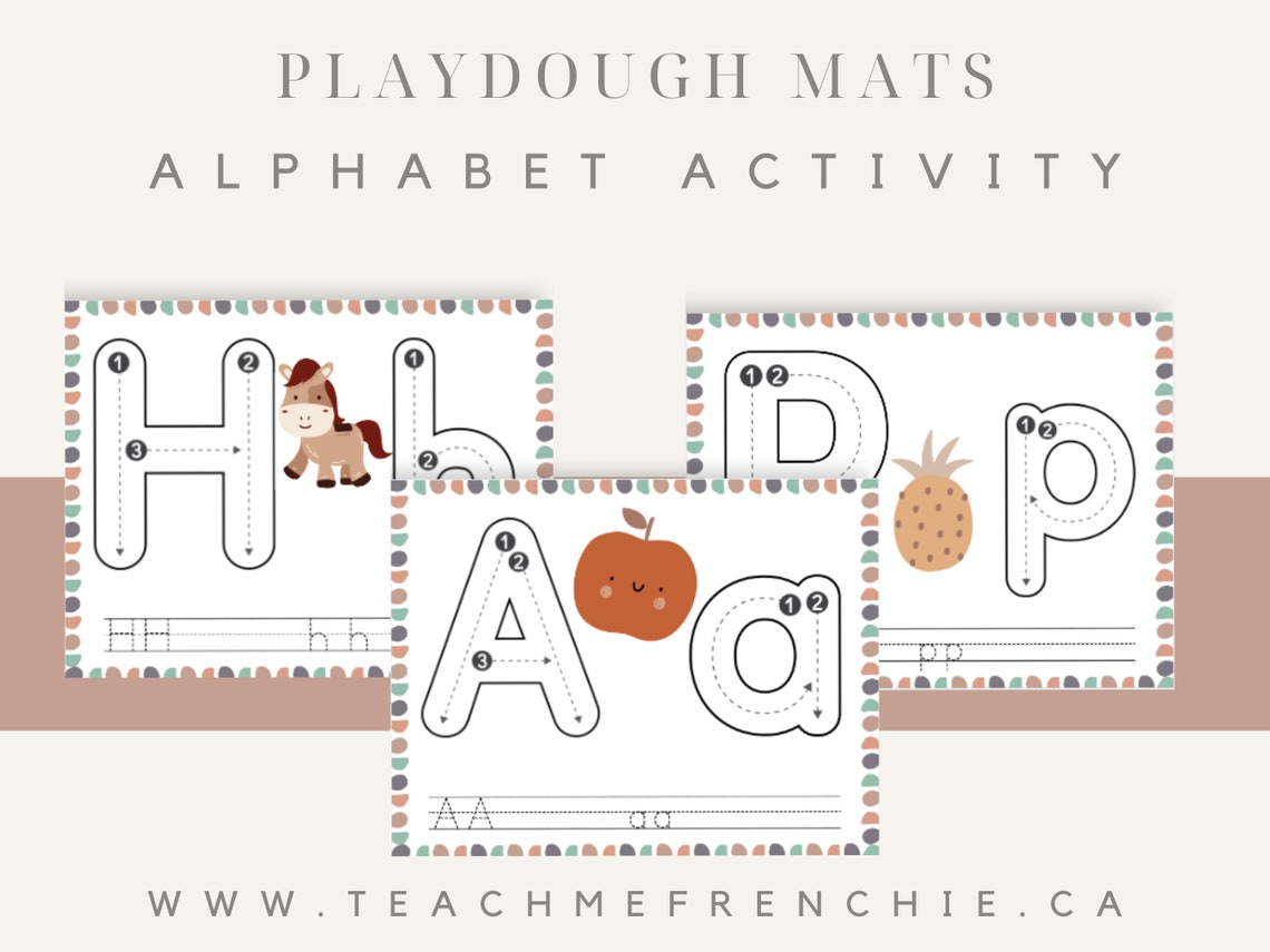 PRINTABLE Alphabet Playdough Mats | Activity Mats | Preschool ...