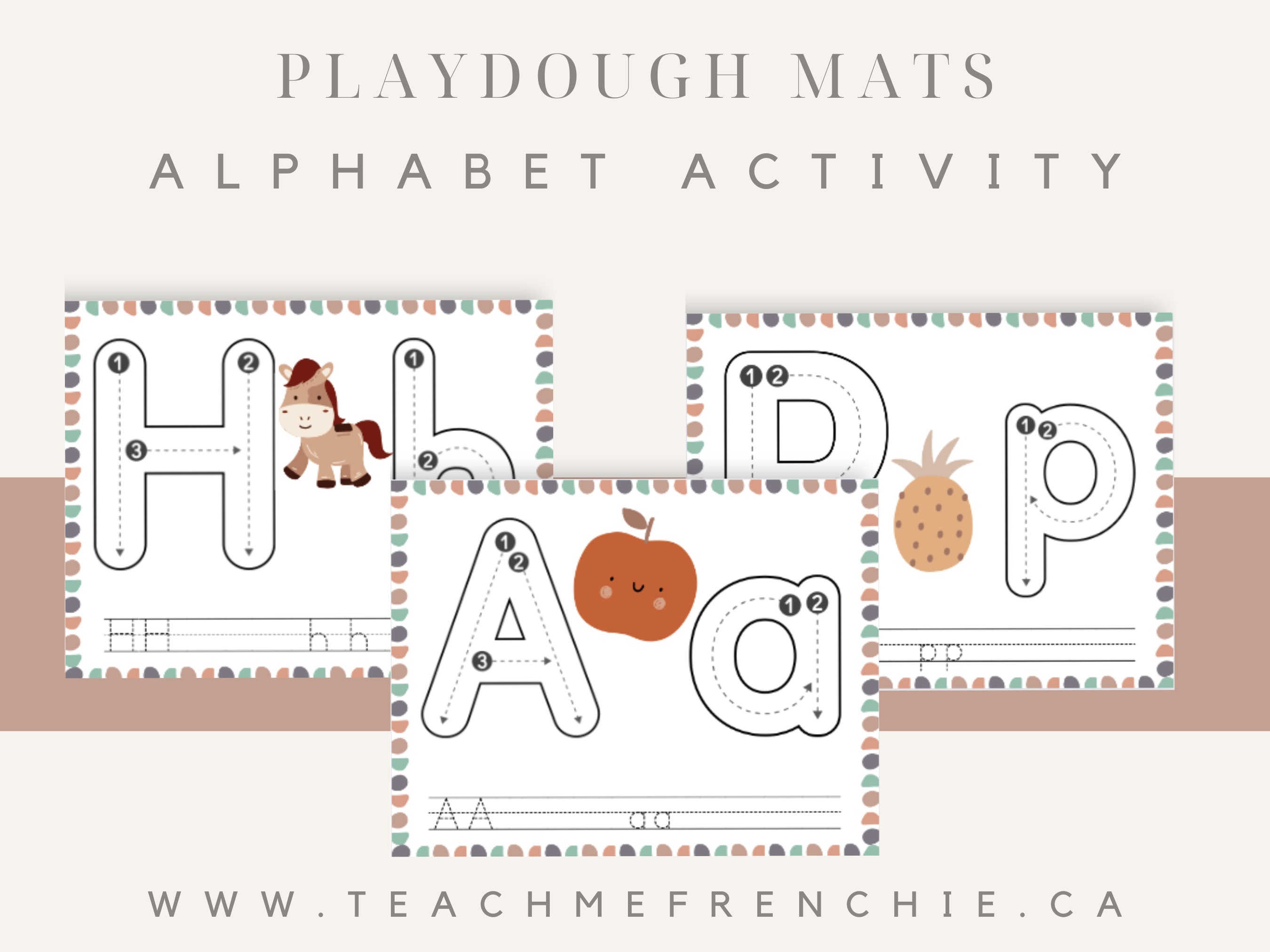 PRINTABLE Alphabet Playdough Mats | Activity Mats | Preschool ...