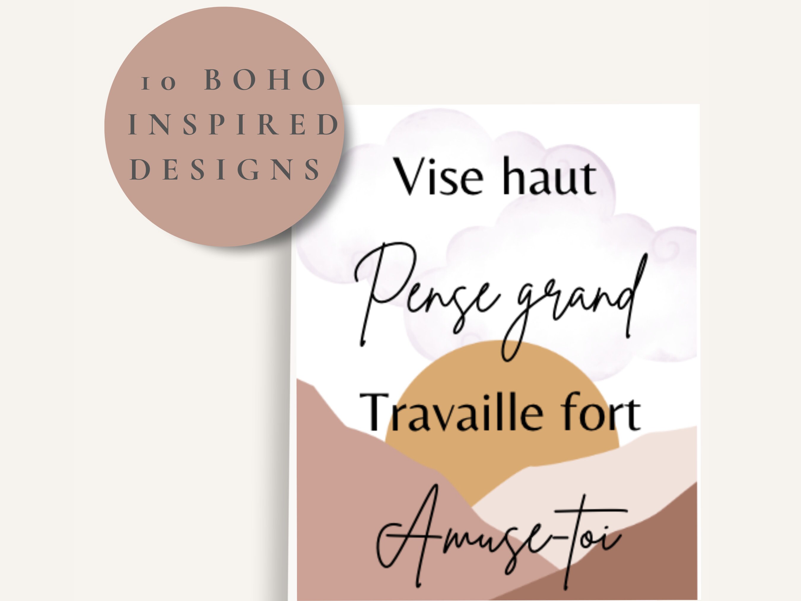 PRINTABLE FRENCH Wall Art | Boho FRENCH Classroom Inspiration Poster ...