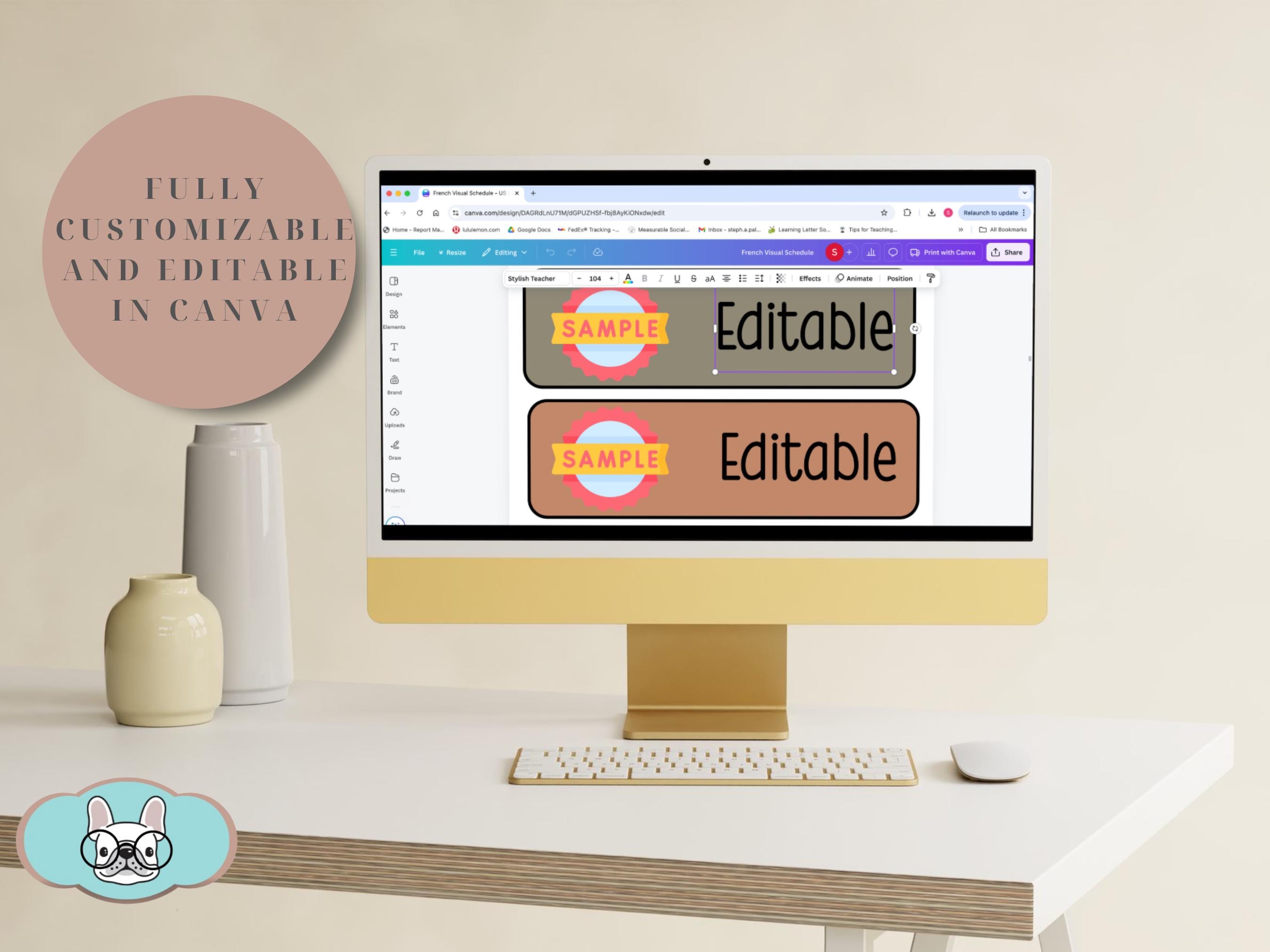 FRENCH Boho Classroom Visual Schedule | Classroom Schedule Cards ...