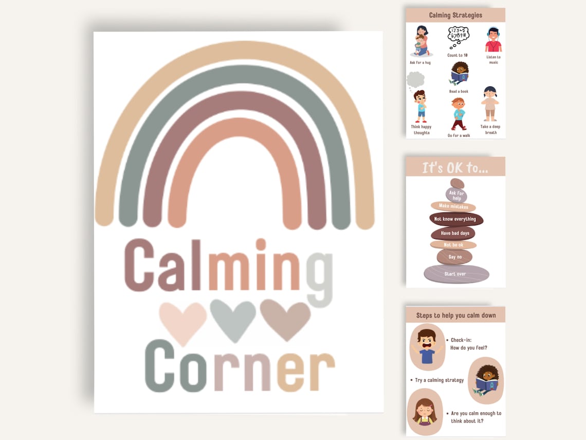 PRINTABLE Calming Corner Posters Calming Strategies Printables ...
