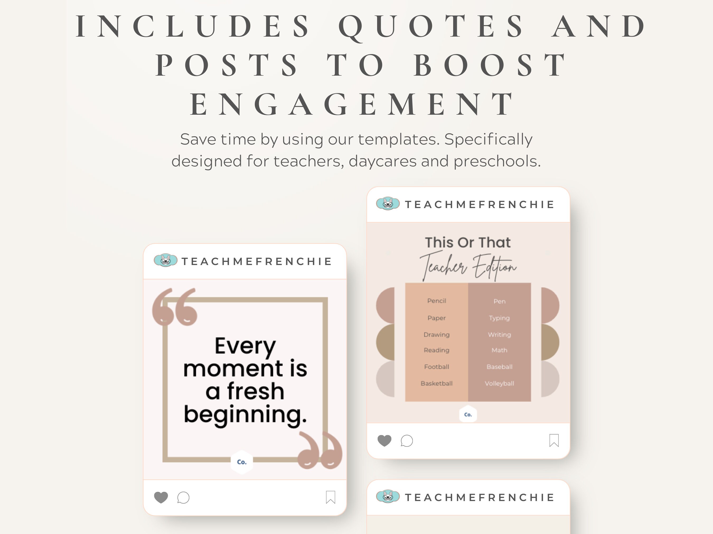 EDITABLE CANVA Social Media Templates for TEACHERS | Template for ...