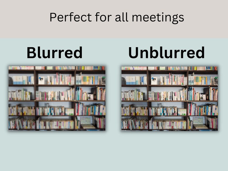 Blurred Bookshelf Background, Zoom Virtual Background, Zoom Wallpaper ...