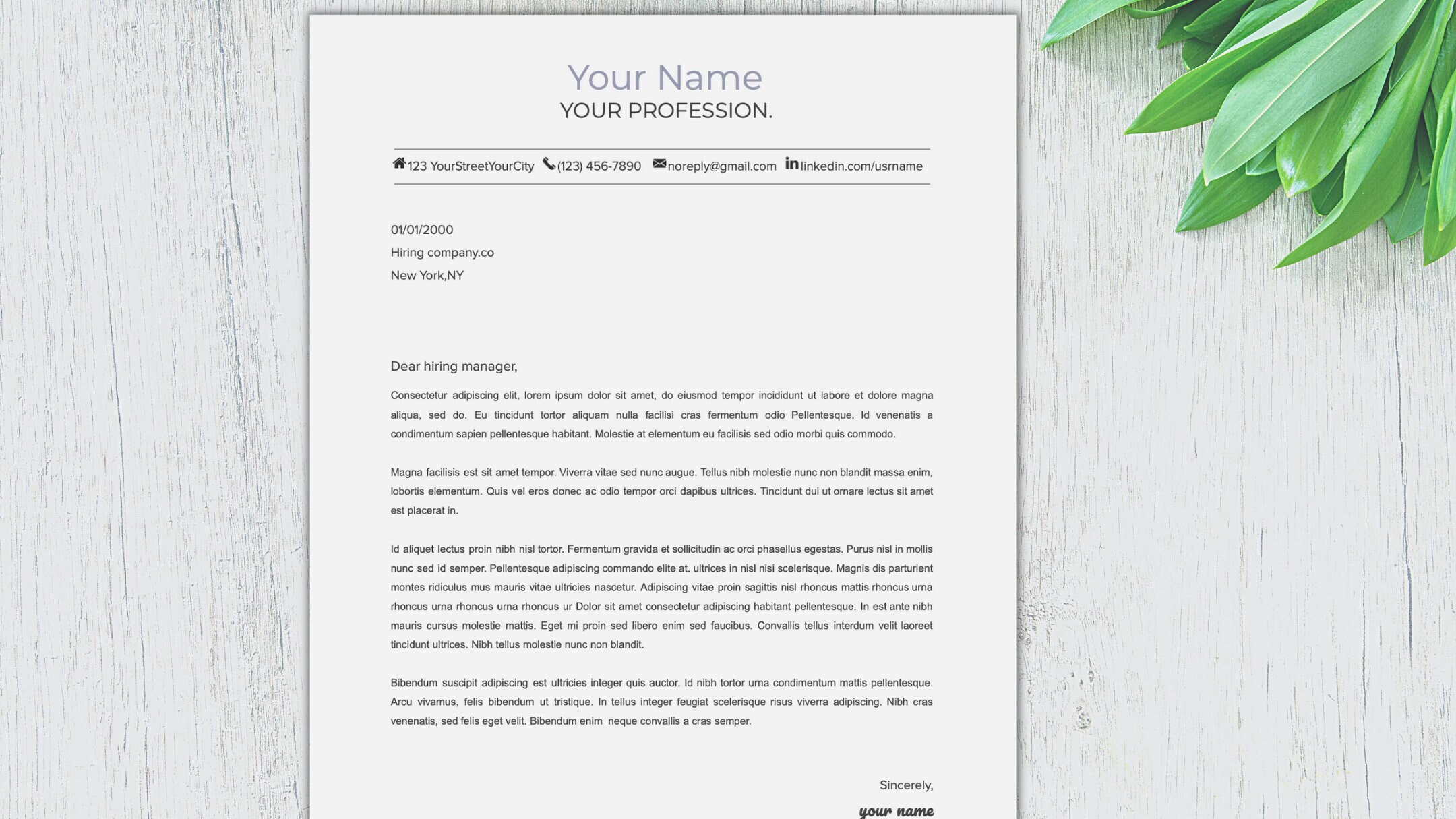Cover Letter Template Customizable Google Docs Cover Letter, Job ...