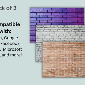 Zoom Background Brick Wallpaper - Etsy