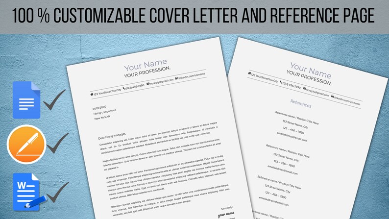 Cover Letter Template Customizable Google Docs Cover Letter, Job Application Docs, Word, Pages ...