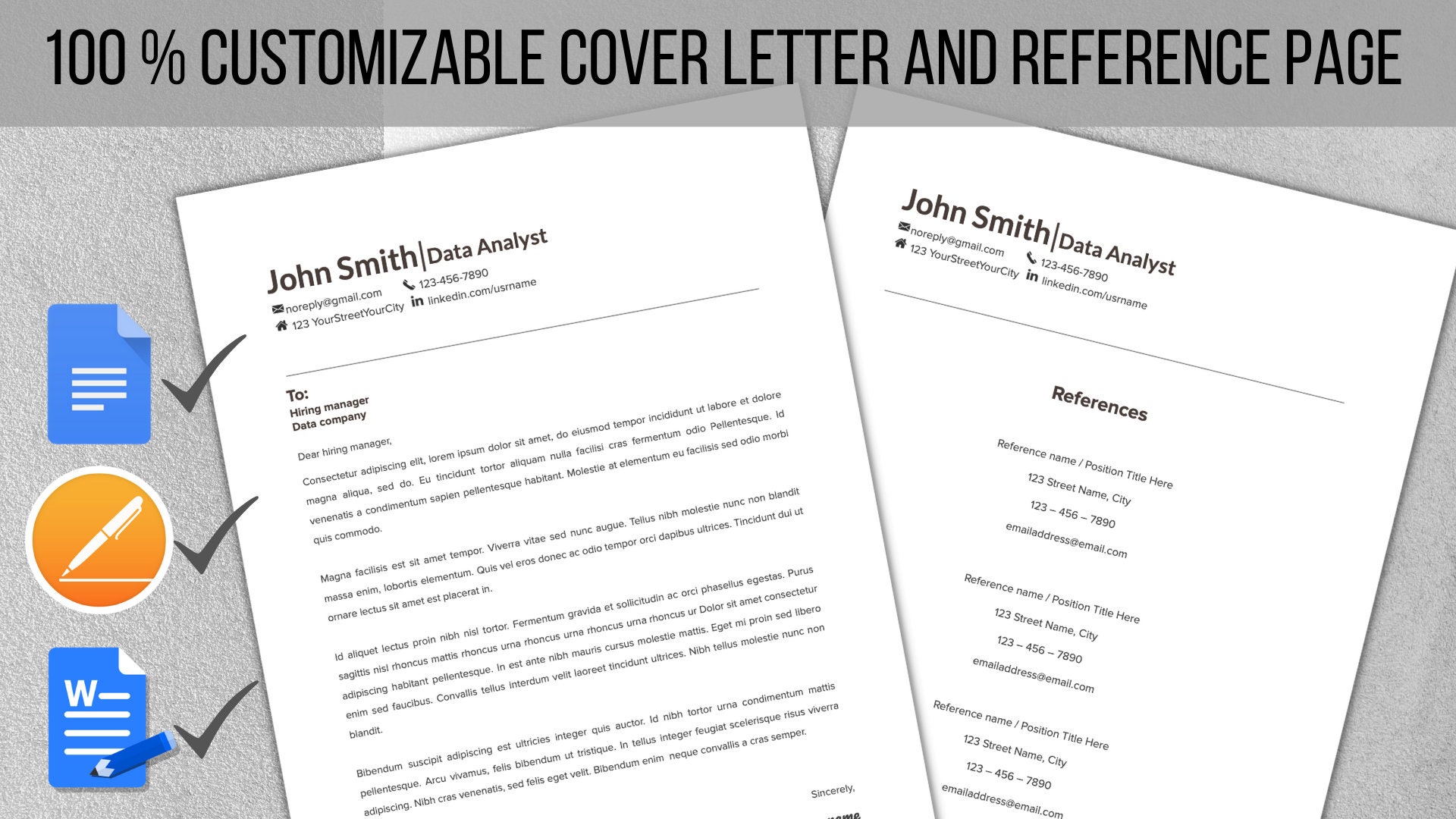 Cover Letter Template Customizable Google Docs Cover Letter, Job ...