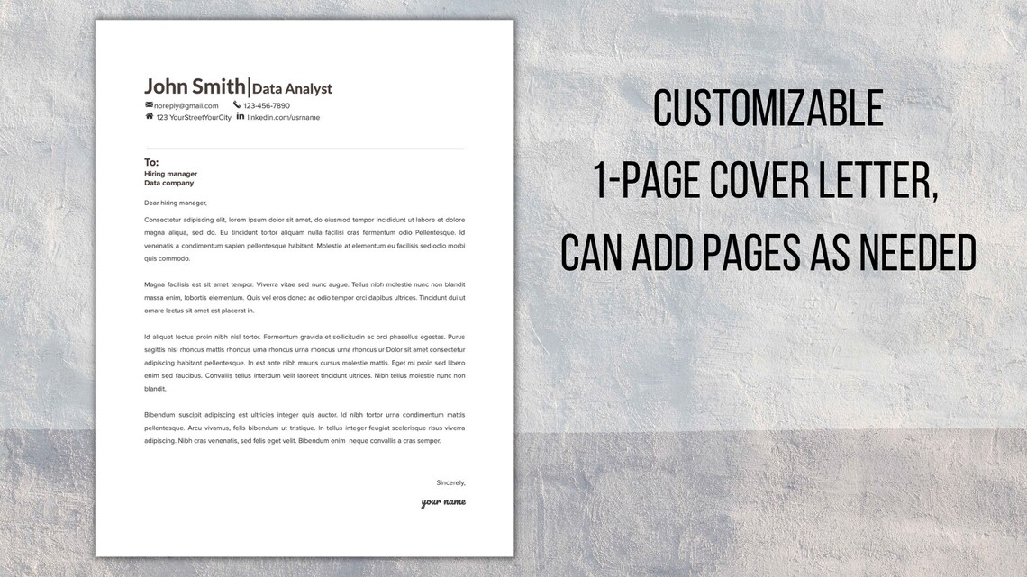 Cover Letter Template Customizable Google Docs Cover Letter, Job ...