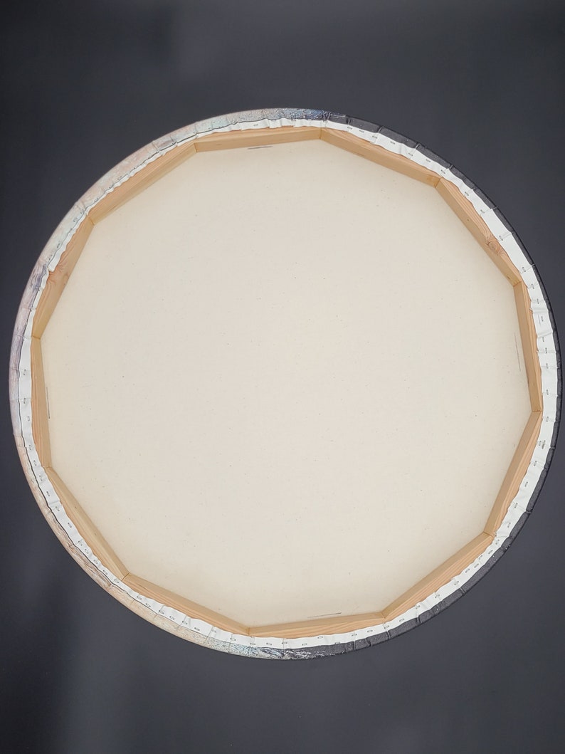 Full Moon Round Canvas Print - Etsy