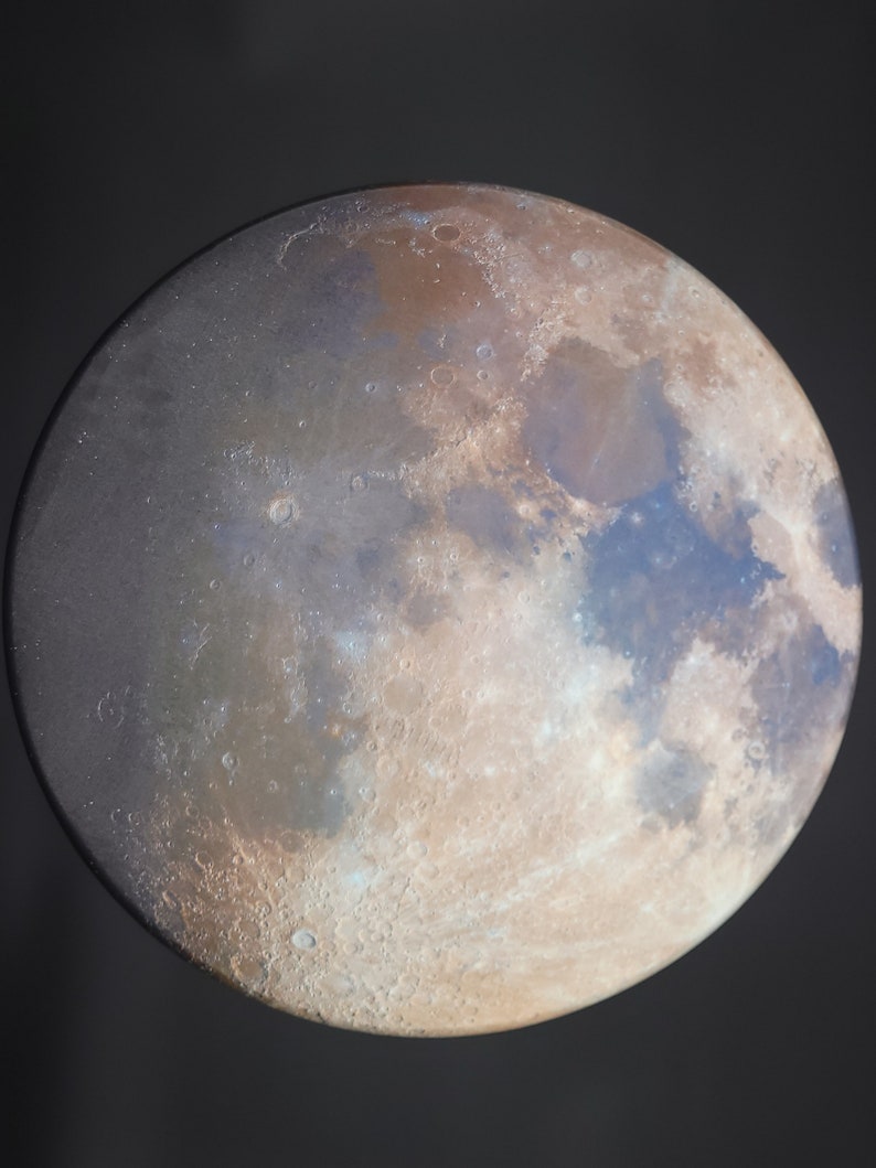 Full Moon Round Canvas Print - Etsy