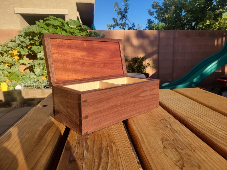 Handmade Wooden Dovetail Jewelry/keepsake Box. - Etsy
