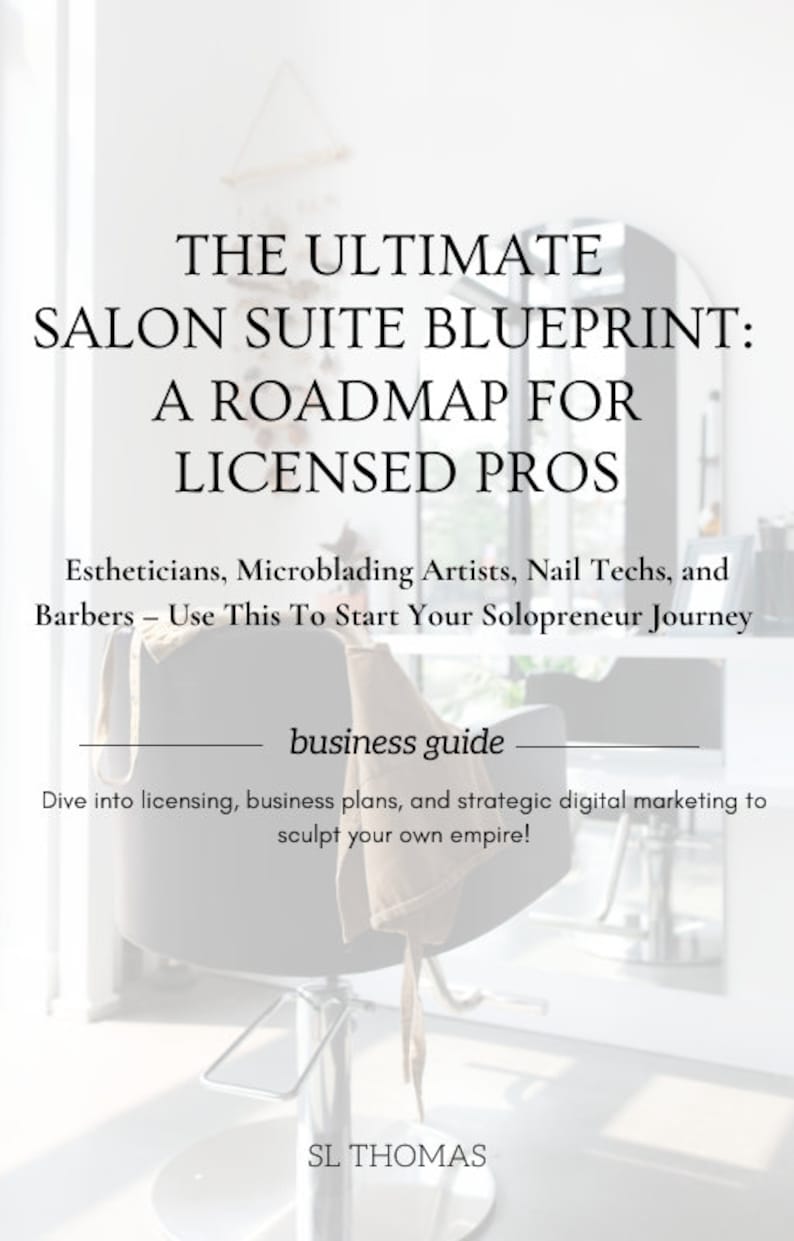 Salon Suite Blueprint - Ebook for Beauty Professionals. Estheticians ...