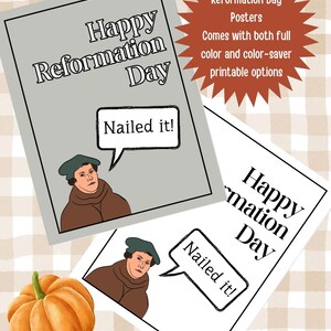 Reformation Day Party Pack- Printable Posters, Games, and More. Perfect ...