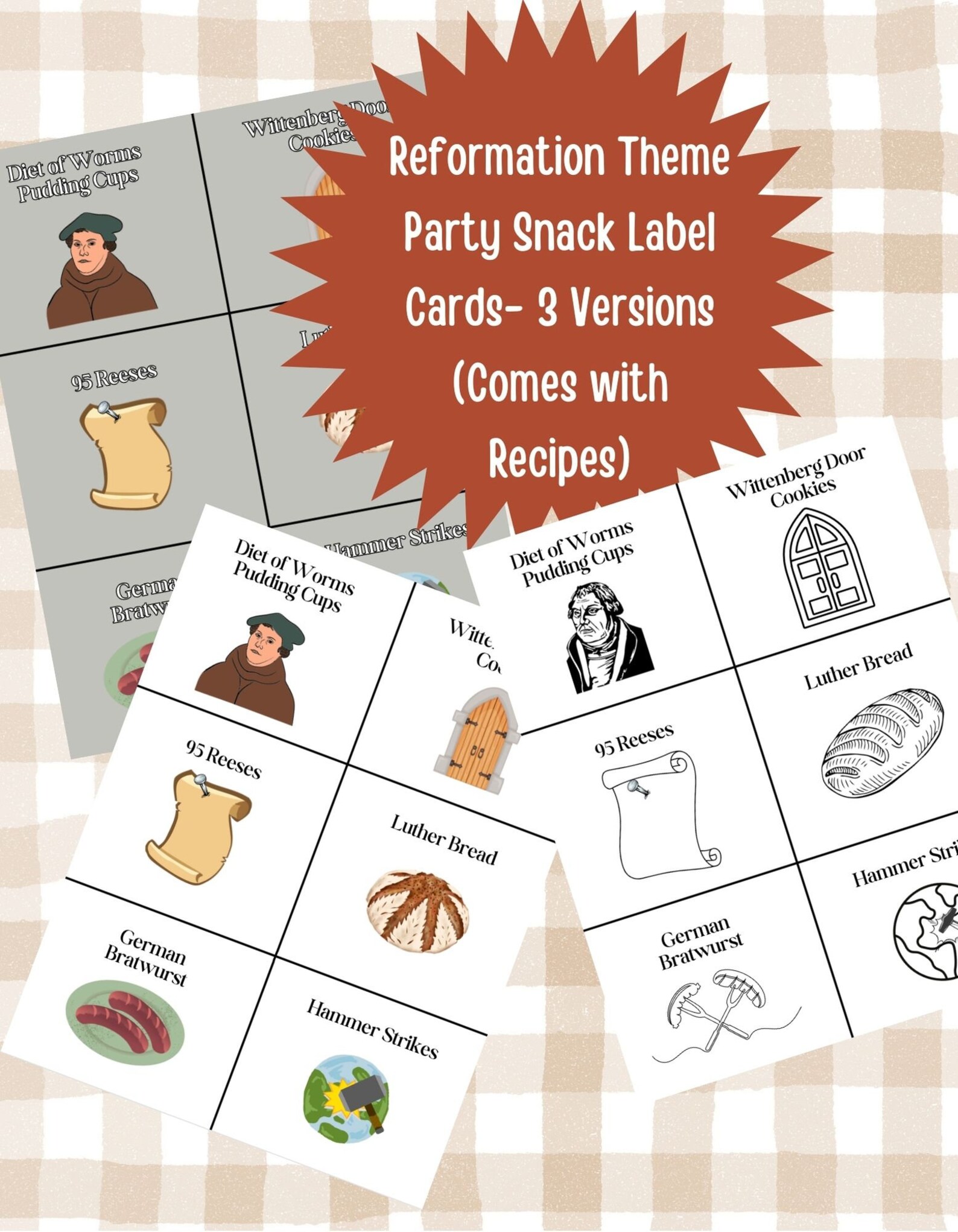 Reformation Day Party Pack- Printable Posters, Games, and More. Perfect ...