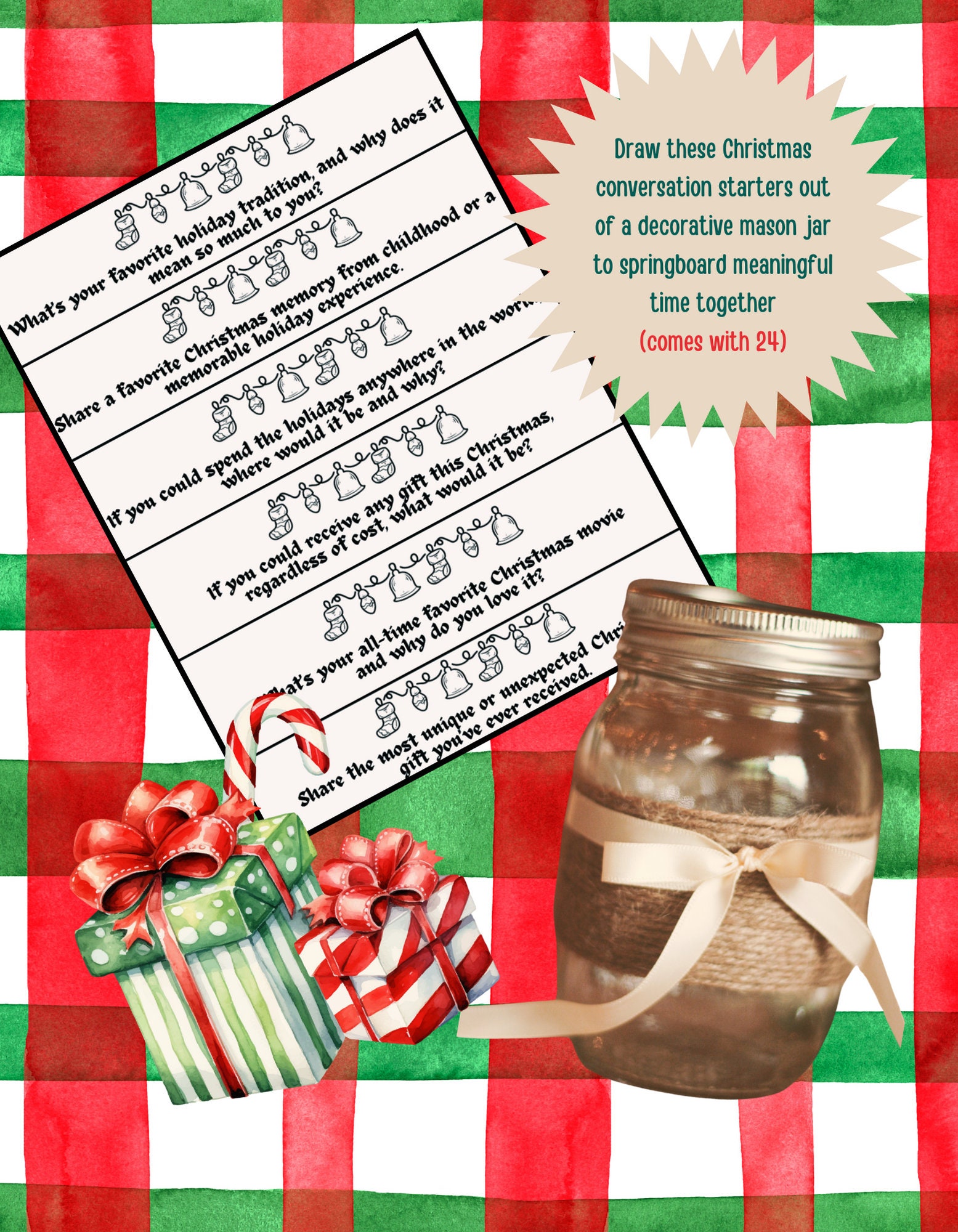 Christmas Game Party Pack- Mad Libs, Conversation Starter Cards ...